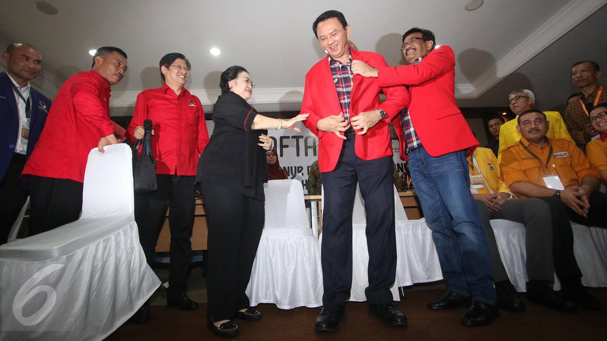 Pakai Jas Merah, Ahok Bantah Jadi Kader PDIP - Pemilu Liputan6.com
