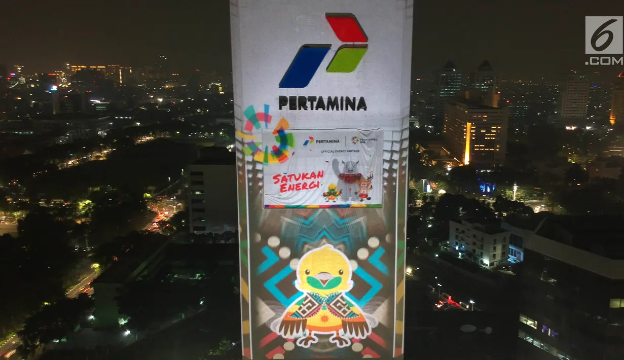 FOTO: Keren, Video Raksasa Asian Games 2018 Hiasi Gedung Pertamina ...
