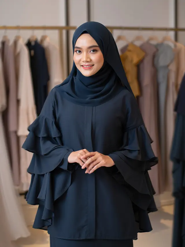 8 Model Lengan Gamis Rempel Paling Baru, Cocok untuk Acara Formal ...