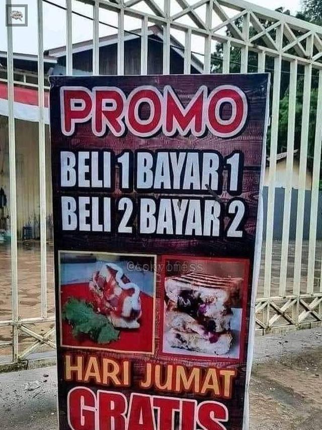 6 Tulisan Promo Jualan Ini Bikin Mikir Dua Kali - Hot Liputan6.com