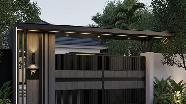 10 Model Pagar Tinggi Minimalis dengan CCTV Terintegrasi, Aman, Elegan ...