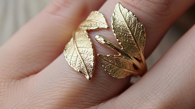 6 Model Cincin Emas Daun 2025 yang Bikin Penampilan Terlihat Natural ...