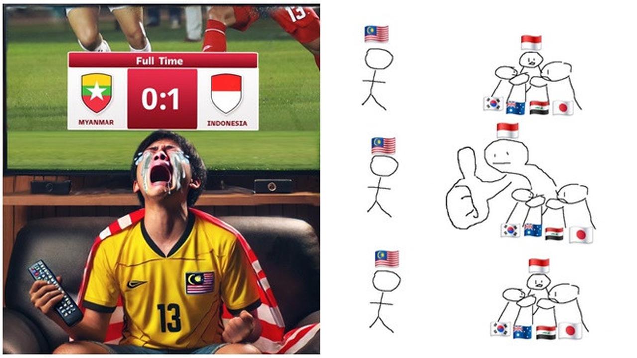 6 Meme Indonesia dan Malaysia di Pertandingan Perdana Piala AFF 2024 ...