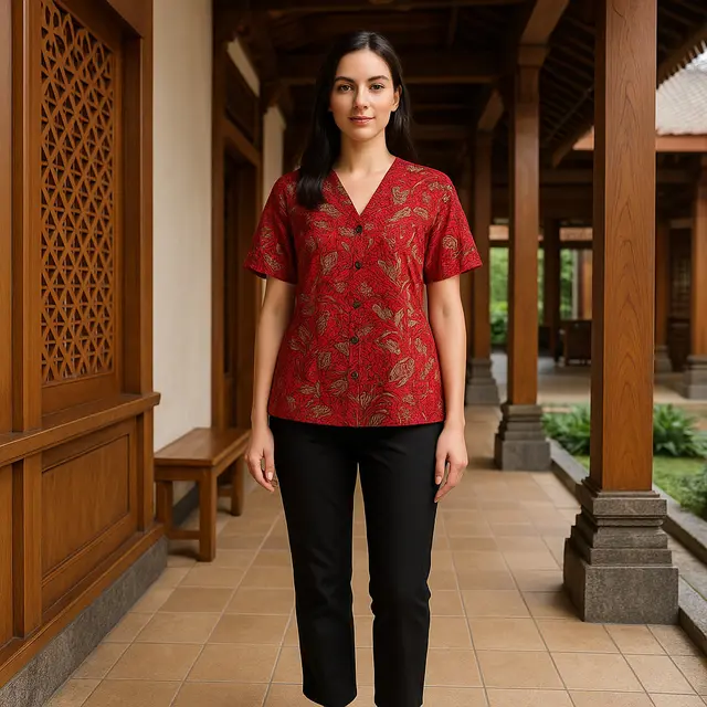 7 Pilihan Model Batik Warna Merah yang Elegan untuk Wanita - Hot ...