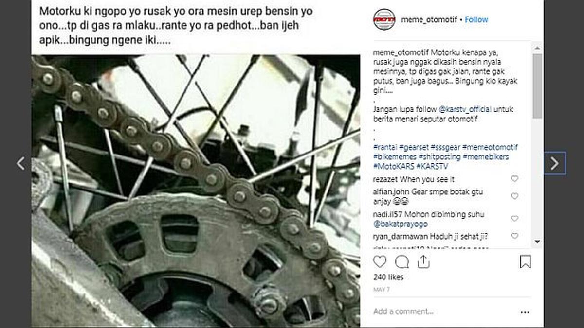 Meme Otomotif: Motorku Kok Tak Bisa Maju? - Otomotif Liputan6.com