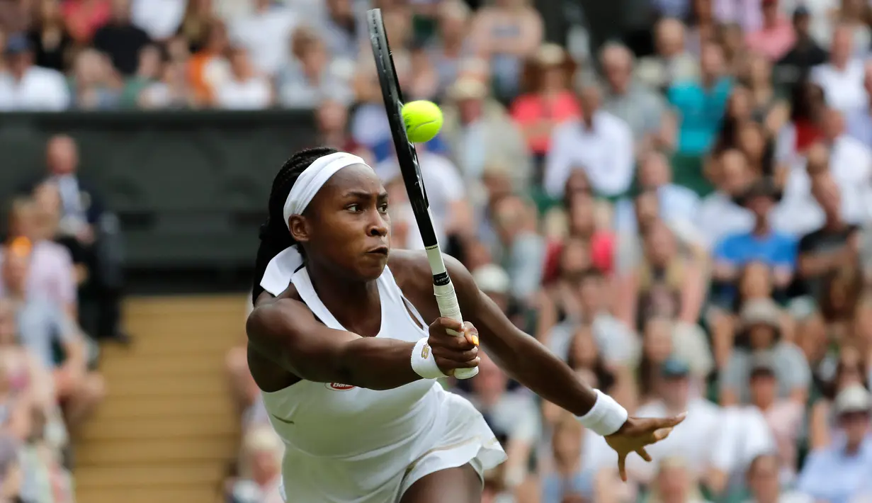 FOTO: Cori Gauff Teruskan Sensasi di Turnamen Tenis Wimbledon 2019 ...