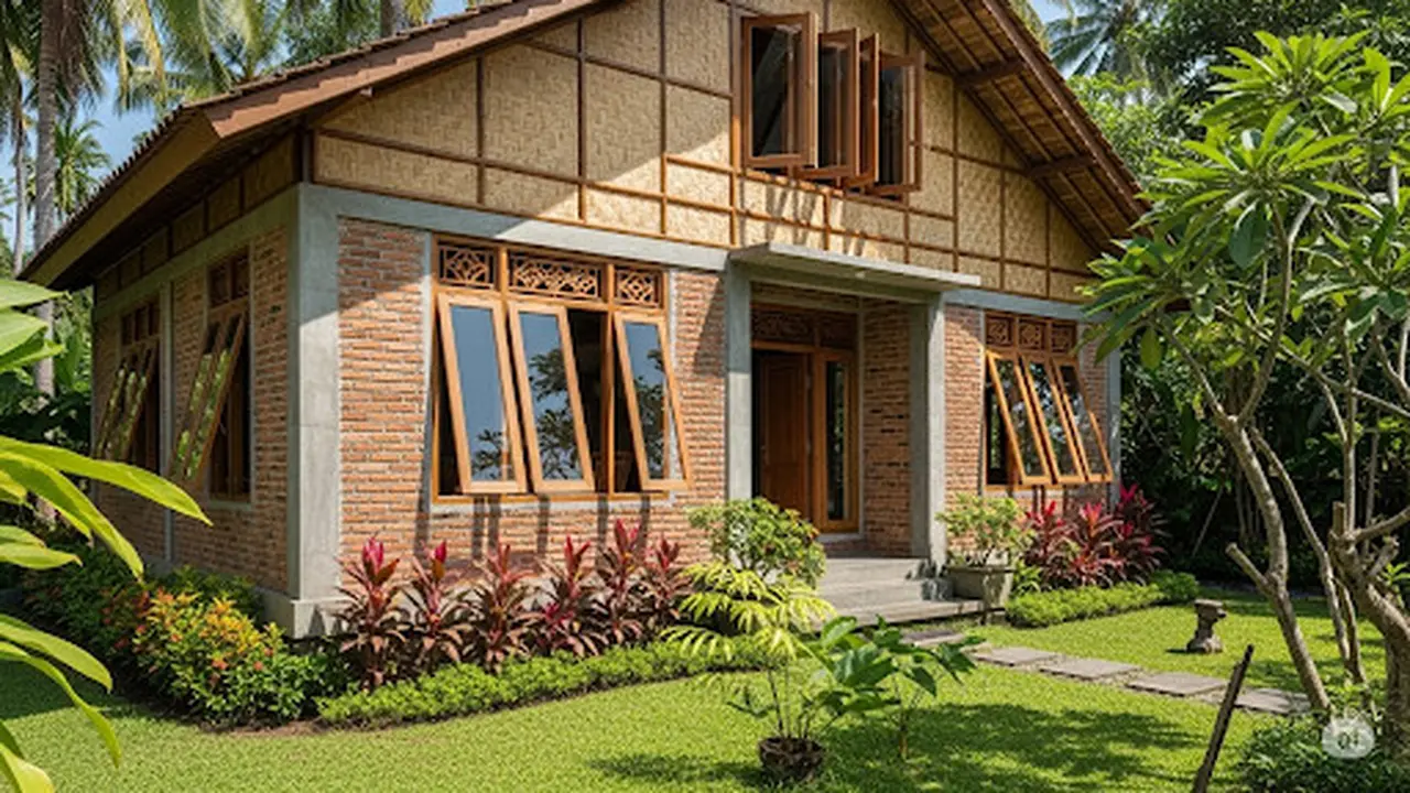 10 Rumah Kombinasi Bata dan Bambu, Inspirasi Hunian Unik - Hot Liputan6.com