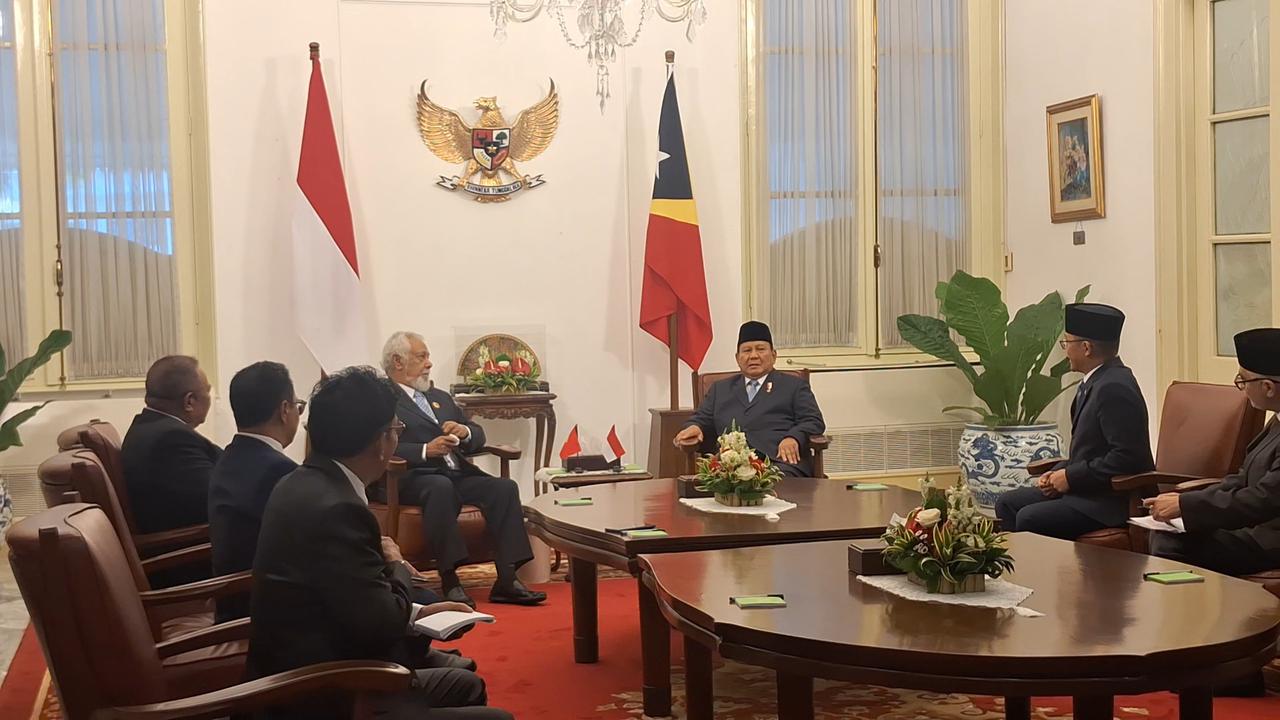 Momen Akrab Pertemuan Prabowo-PM Timor Leste Xanana Gusmao di Istana ...