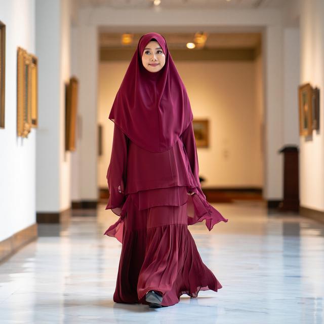 9 Gamis Set Hijab Syar'i Terbaru 2025, Outfit Simple Elegan untuk Harian