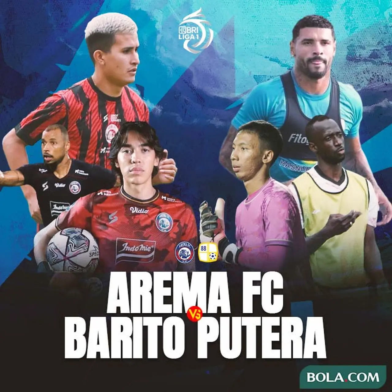 Adu Tangguh Antarlini Arema FC Vs Barito Putera di BRI Liga 1 ...