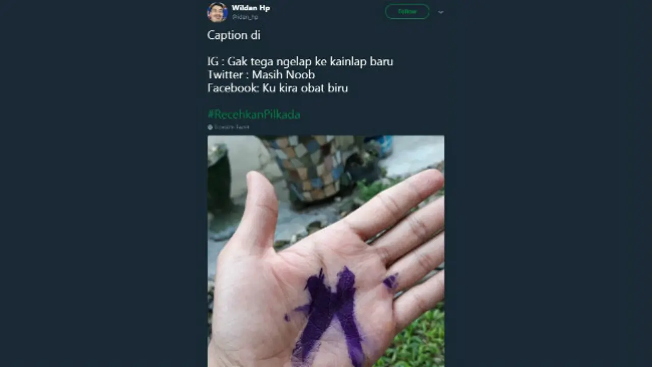 Meme Kocak Kalau Tinta Ungu Pilkada Kebablasan - Citizen6 Liputan6.com