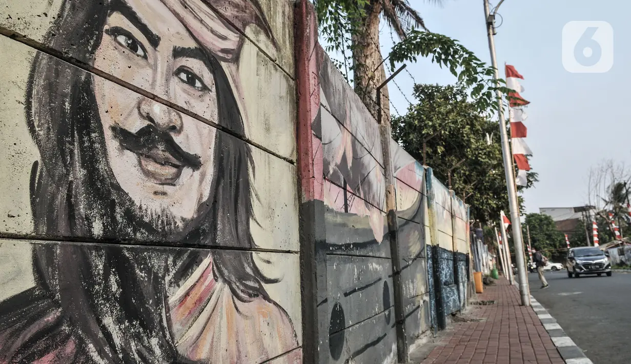 FOTO: Mural Perjuangan Kemerdekaan Republik Indonesia - Foto Liputan6.com