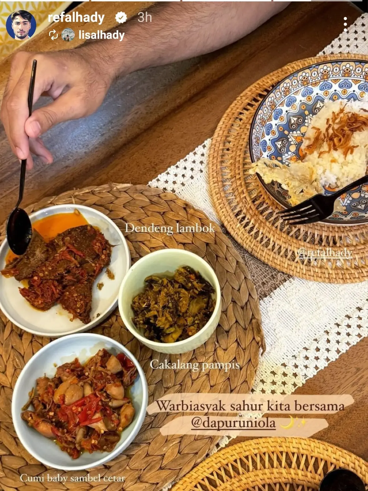 Deretan Menu Sahur Pertama Para Artis, Ada Ameena Hingga Fuji yang Makan Dua Kali dengan Menu ...