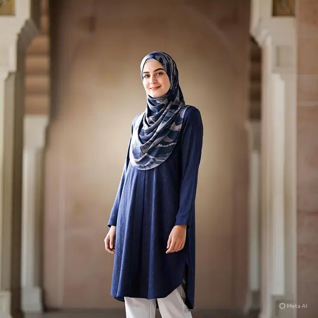 5 Inspirasi Baju Muslim Warna Navy yang Lagi Hits, Tampil Elegan di ...