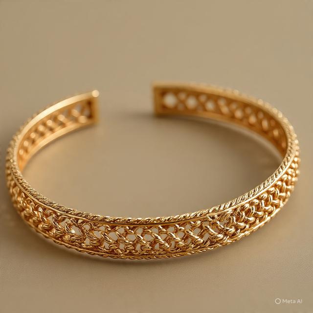 8 Model Gelang Emas Model Cuff Terbaru 2025, Elegan di Tangan ...