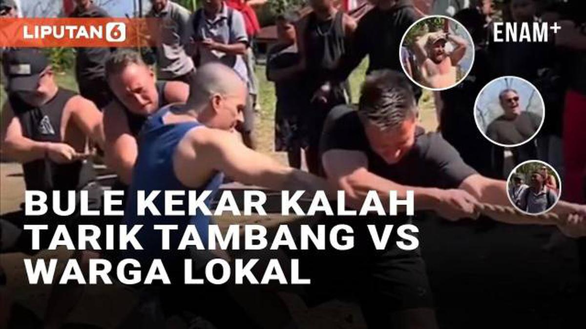 VIDEO: Viral Rombongan Bule Kekar Kalah Lomba Tarik Tambang Lawan Warga ...