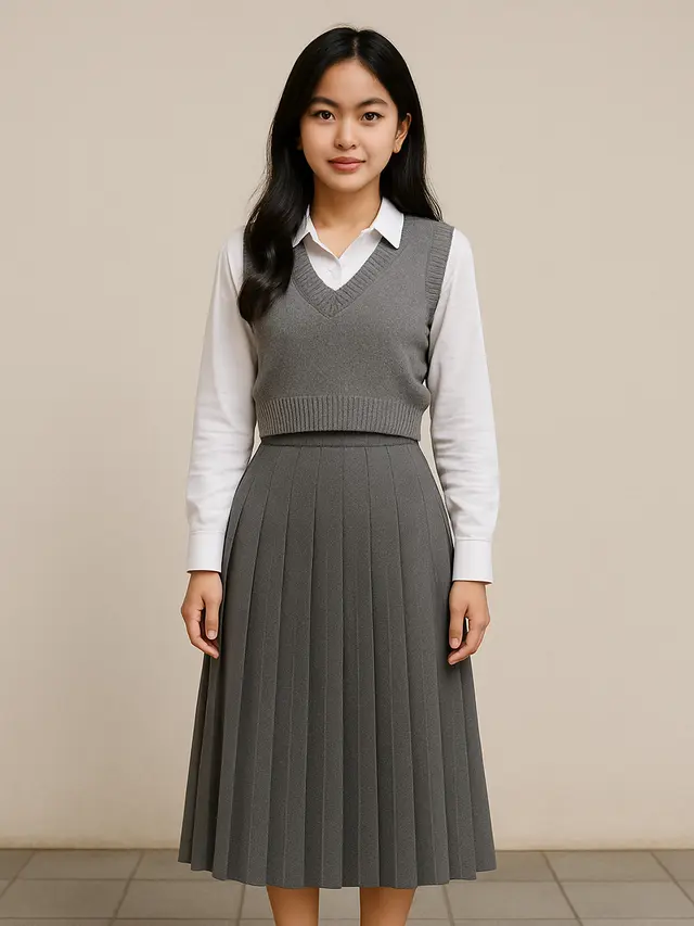 6 Model Rok Korean Style Tren Terbaru, Tampil Feminin dan Kasual - Hot ...