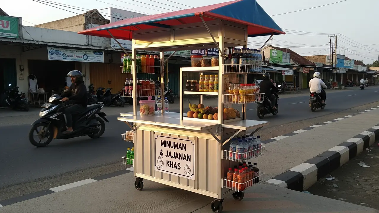 8 Inspirasi Model Gerobak Usaha yang Simpel dan Unik, Desain Tarik ...