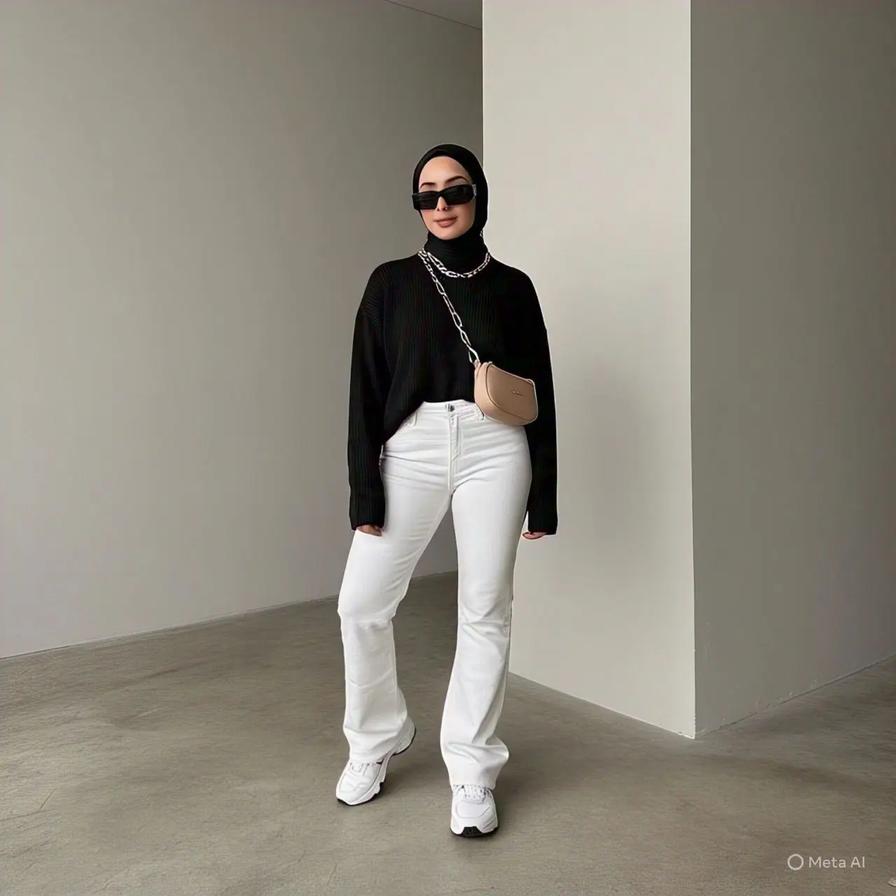 10 Inspirasi Outfit Monokrom untuk Hijabers, Simple, Keren, dan Elegan - Hot Liputan6.com