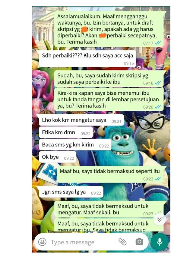 6 Chat Dosen Beri Tahu Format Kirim Pesan Ini Bikin Mahasiswa Tepuk Jidat - Hot Liputan6.com