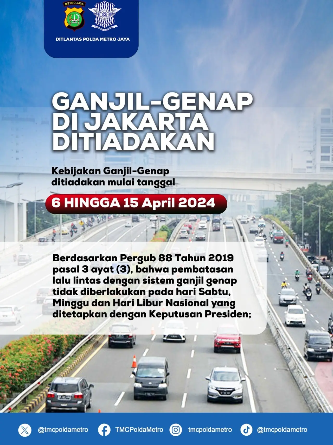 Yuk Periksa Lagi 26 Titik Ganjil Genap Jakarta pada Selasa 14 Mei 2024 ...