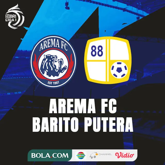 Tonton Live Streaming BRI Liga 1 di Vidio: Arema Vs Barito Putera - Indonesia Bola.com