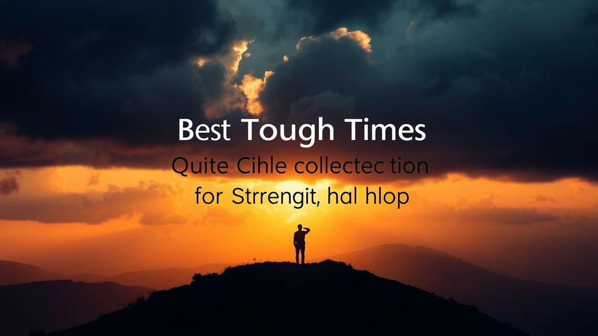 Best Tough Times Quote Collection for Strength and Hope