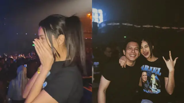 7 Momen Ariel NOAH Ajak Anya Geraldine Manggung, Malu-Malu Kucing - Hot Liputan6.com