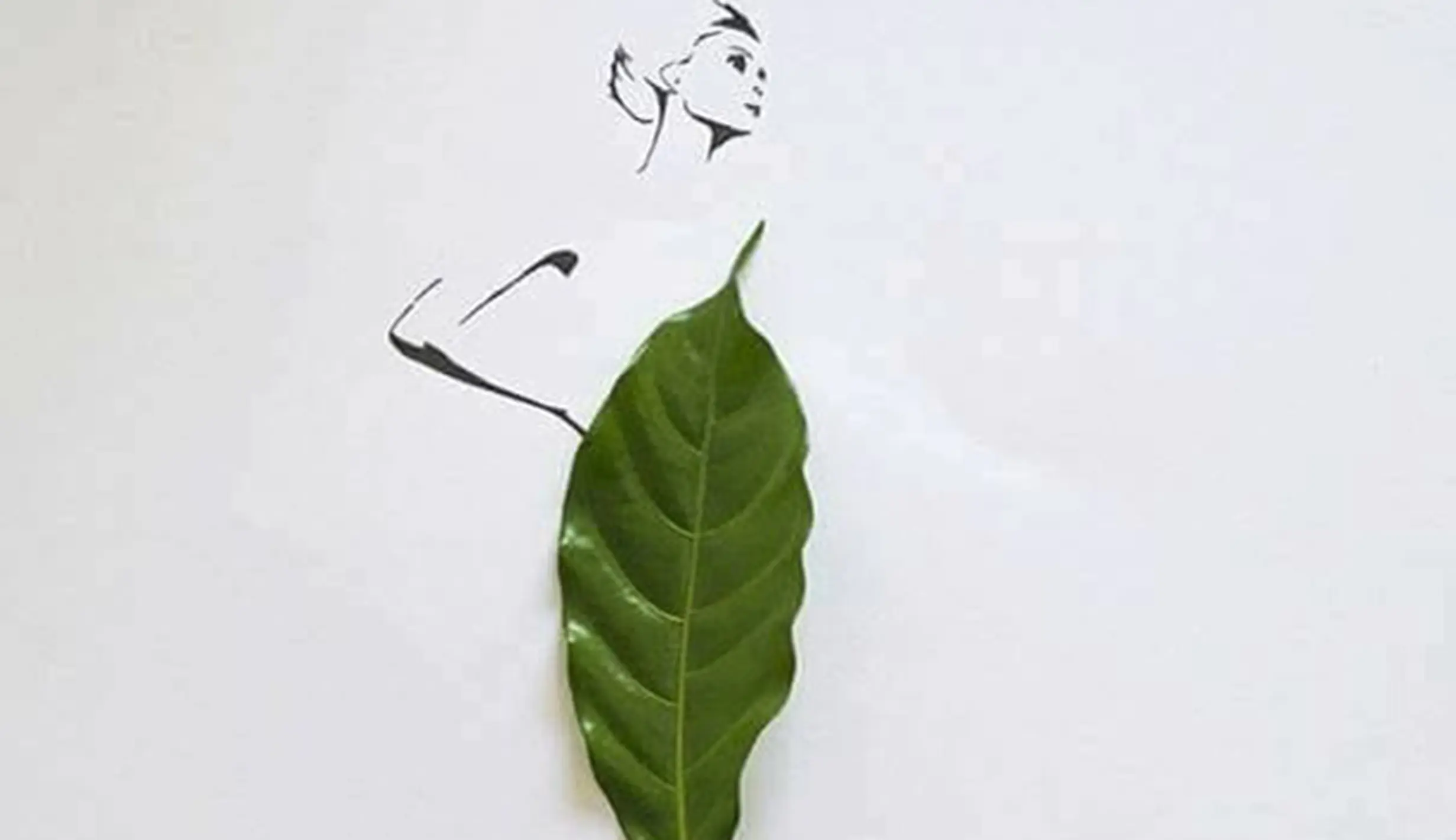 Unik & Epik: Sketsa Desain Baju Ini Dibuat Dari Daun - Photo Fimela.com