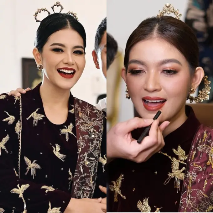 6 Potret Adu Gaya Kahiyang Ayu dan Selvi Ananda di Pemotretan Terbaru Kenakan Kebaya Bludru ...