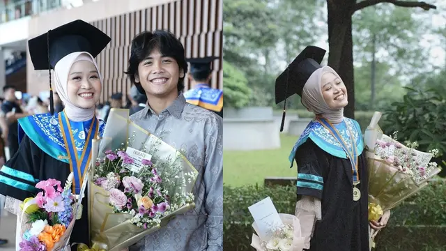 7 Potret Alca Octa Istri Bintang Emon Wisuda S2, Sempat Tertunda Tiga Tahun - Hot Liputan6.com