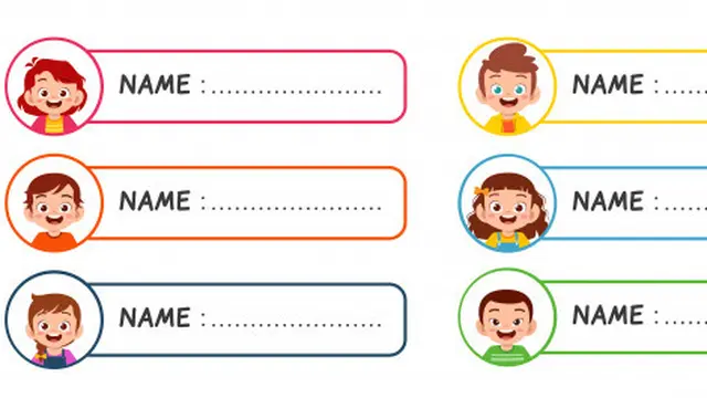 20 Template Label Nama Anak yang Lucu dan Cara Mencetaknya - Hot ...
