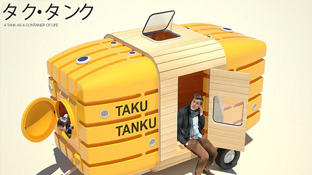 Melepas Lelah di Taku Tanku, Rumah Mungil dari Tangki Air Plastik ...