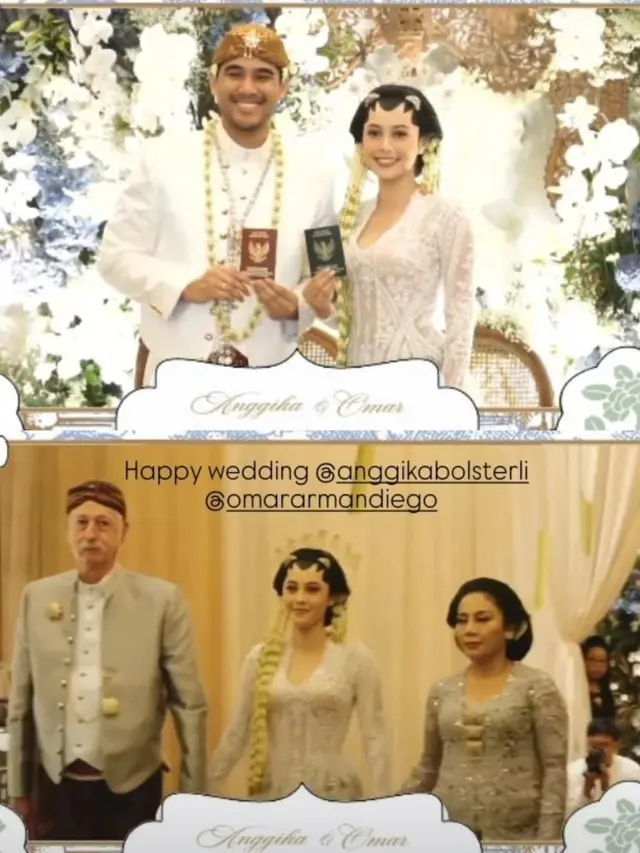 7 Potret Pernikahan Anggika Bolsterli dan Omar Bertema Jawa, Mahar Uang ...