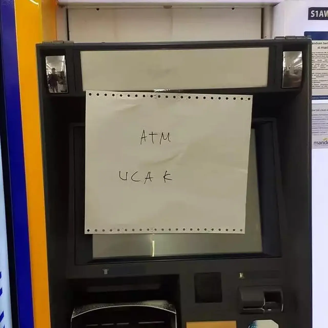 6 Tulisan 'ATM Rusak' Sok Imut Ini Kocak, Bikin Geli Sekaligus Ngakak ...
