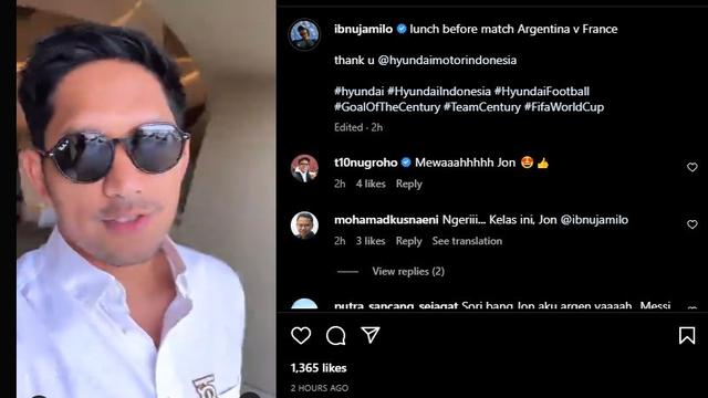 Ibnu Jamil Makan di Restoran Sultan Sebelum Nonton Laga Final Piala ...