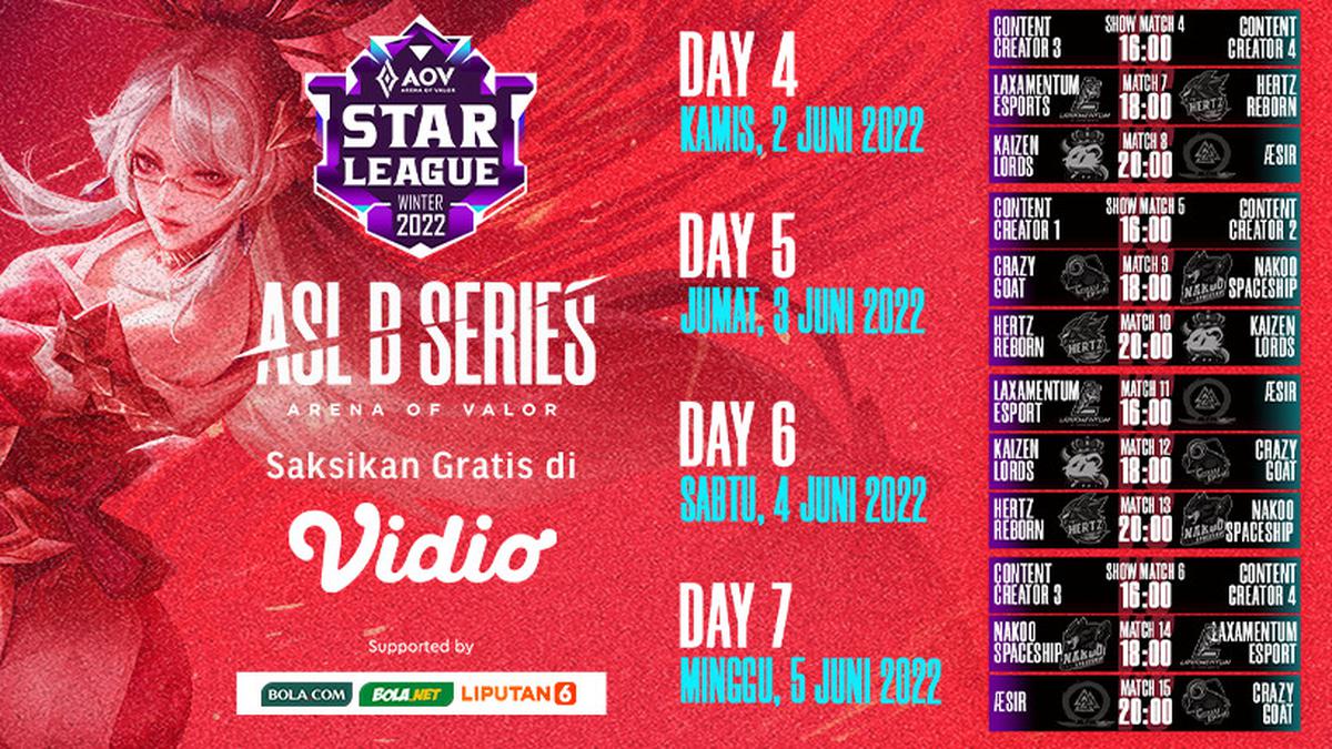 Dapatkan Link Live Streaming AOV Star League B Series 2022, Mulai 2-5 Juni di Vidio - Tekno ...