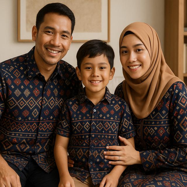 5 Model Baju Couple Ibu Ayah dan Anak Laki-Laki Terbaru 2025, Tampilkan ...
