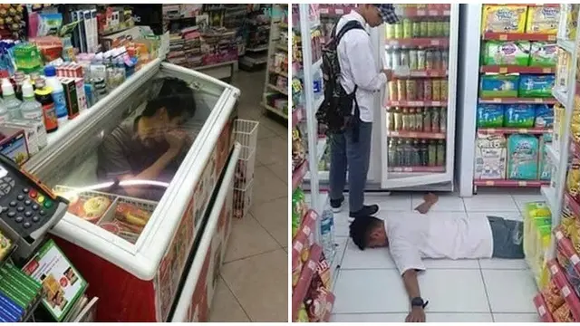 6 Aksi Nyeleneh Saat Orang Ngadem dari Cuaca Panas Ini Bikin Tepuk Jidat - Hot Liputan6.com