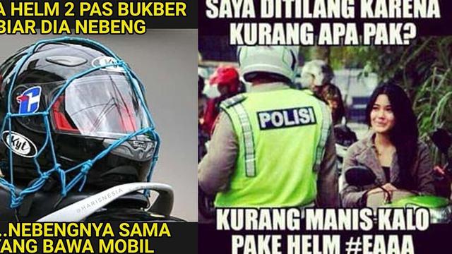 9 Potret Meme Helm Ini Nyeleneh Abis, Bikin Ngakak Parah - Berita ...