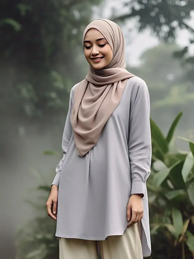 5 Tips Padu Padan Tunik dan Kulot Kekinian untuk Hijabers, Inspirasi Outfit Kerja dan Hangout ...