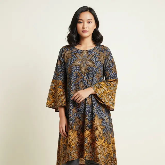 11 Model Batik Wanita Bell Sleeve, Menampilkan Pesona Feminin dan ...