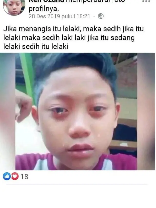 6 Status Facebook Tentang Remaja Patah Hati Ini Absurd, Sedih Tapi Kocak - Hot Liputan6.com
