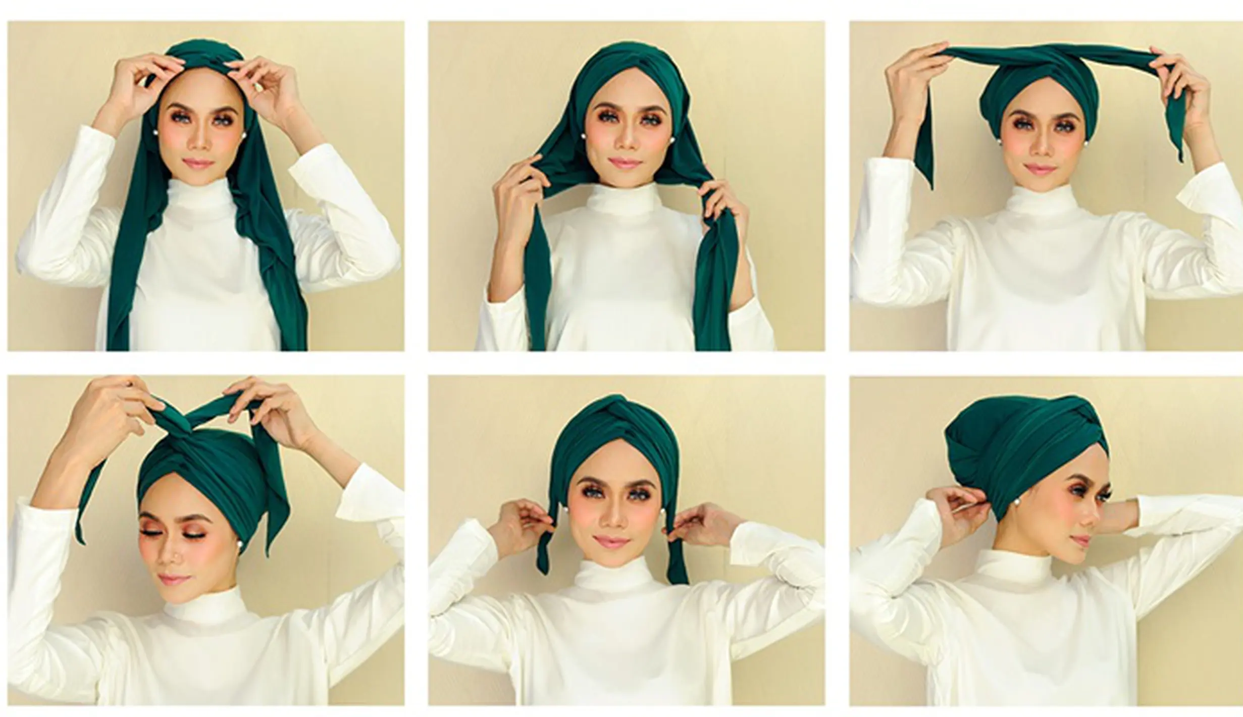 5 Tutorial Hijab Turban Modern Untuk Tampil Cantik Saat Idul Adha ...