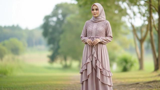 10 Model Gamis Bahan Crinkle Lembut, Nyaman dan Stylish untuk Aktivitas ...