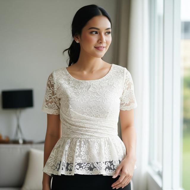 9 Model Atasan Brokat Peplum untuk Samarkan Perut, Tampil Anggun dan ...