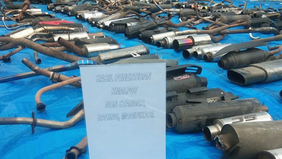 Resahkan Warga, Polres Bitung Musnahkan Ratusan Knalpot Bising - Regional Liputan6.com