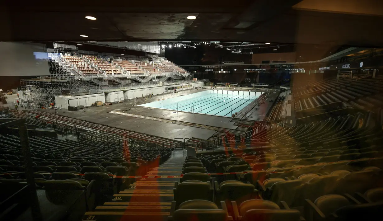 Melihat Persiapan Akhir Paris La Defense Arena, Venue Olahraga Renang ...
