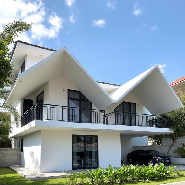 17 Model Rumah 2 Lantai Atap Segitiga Modern Terpopuler 2025, Sederhana ...