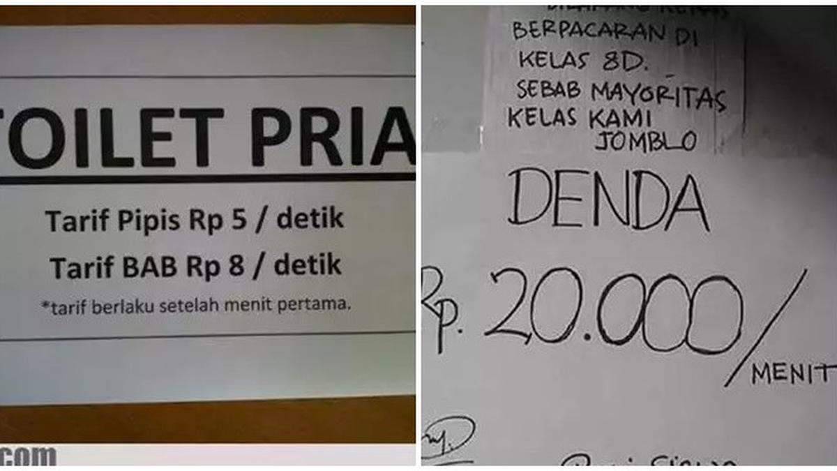 Tulisan Tarif Di Tempat Umum Ini Nominalnya Nyeleneh Harus Hitung Dulu Hot Liputan Com
